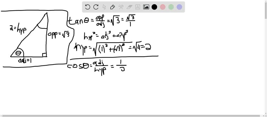SOLVED:Sketch a triangle that has acute angle θ, and find the other ...