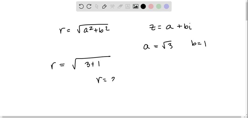 SOLVED:A Complex Number and Its Modulus Graph the complex number and find its modulus. √(3)+i