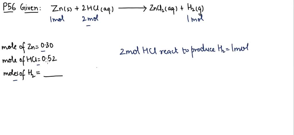 ⏩SOLVED:Zinc and hydrochloric acid react according to the reaction ...