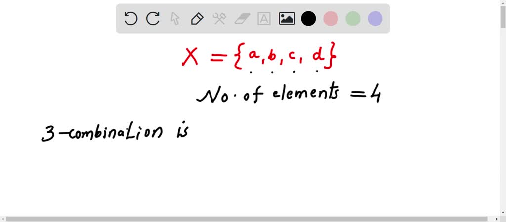 ⏩SOLVED:Compute the number of 3 -combinations of X | Numerade