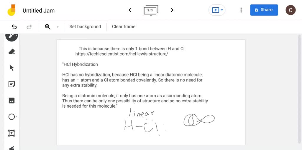 SOLVED:Explain why the molecular shape of HCl provides no information ...