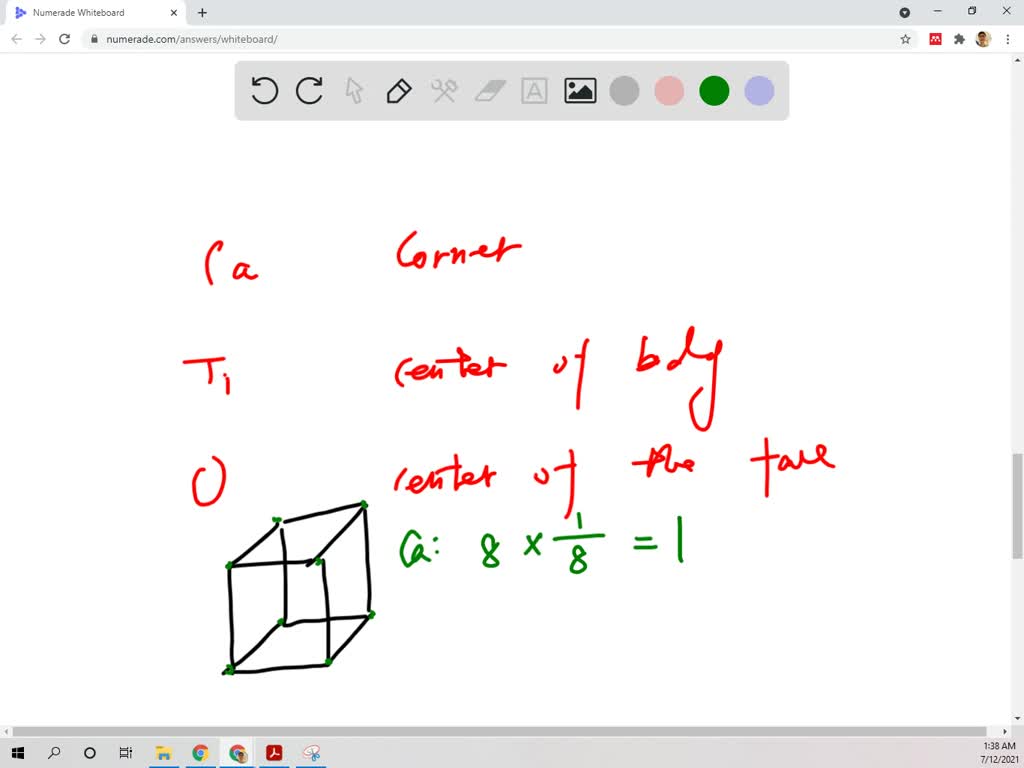 SOLVED:A cubic unit cell is found to have calcium ions at the corners ...