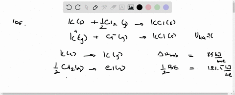 SOLVED:Use a Born-Haber cycle to calculate the lattice energy of ...