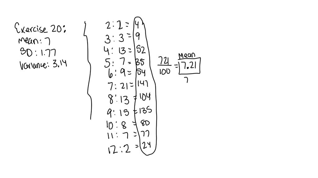 SOLVED:Dice Roll two dice 100 times and find the mean, variance, and ...
