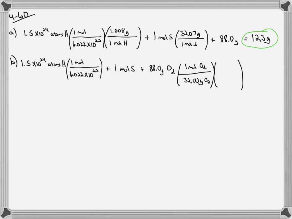 SOLVED:The following quantities are placed in a container: 1.5 ×10^24 atoms of hydrogen, 1.0 mol ...