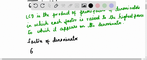 Find the LCD. Then convert each expression to an equivalent expression with the denominator ...