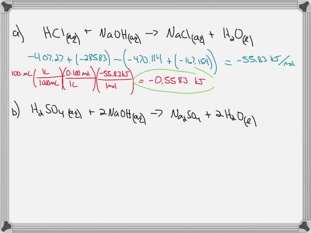 SOLVED:Use the data in Appendix J to calculate the enthalpy change for the reaction of: (a) 100 ...