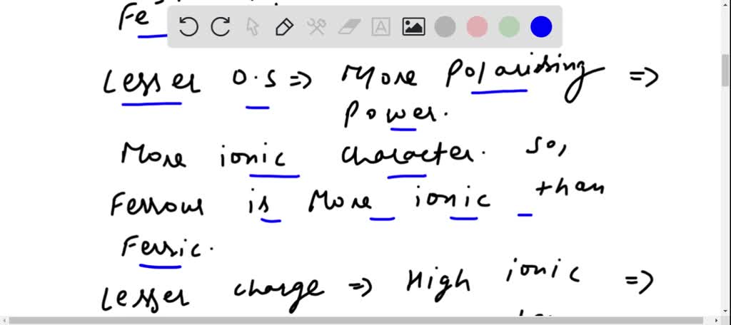 SOLVED:Iron exhibits +2 and +3 oxidation states. Which of the following ...