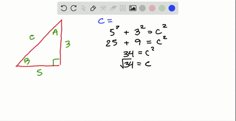 SOLVED:Use the right triangle shown below. Then, using the given ...