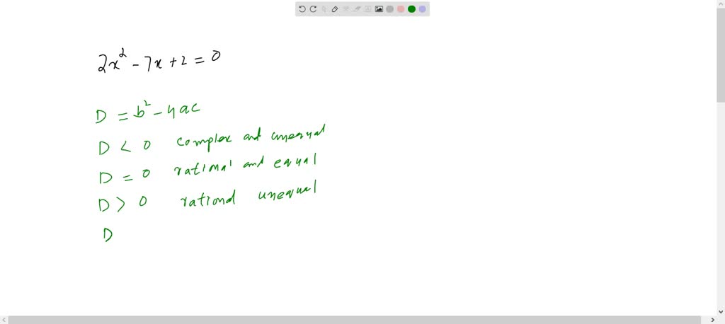 SOLVED:Select the correct alternative from the given choices. The roots of the quadratic ...