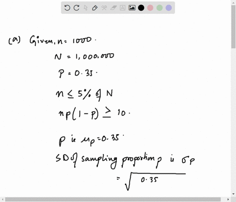 SOLVED:A simple random sample of size n=1460 is obtained from a population whose size is N=1.500 ...