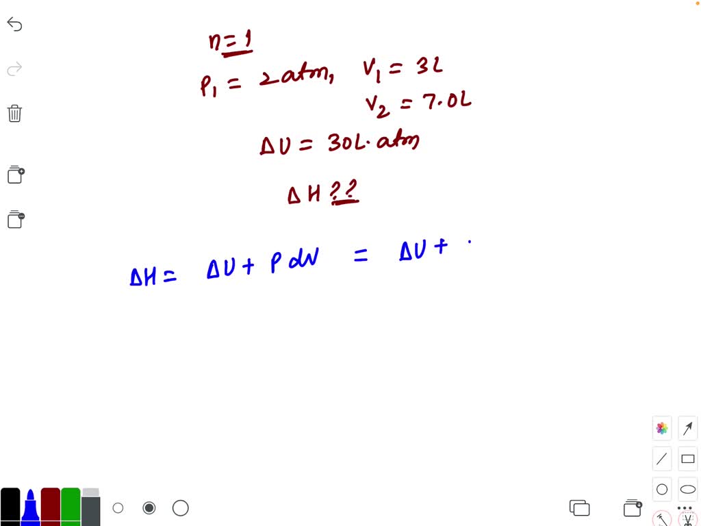 SOLVED:One mole of an ideal gas undergoes a change of state (2.0 atm, 3.0 L) to (2.0 atm, 7.0 L ...