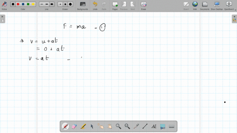 A particle of mass m moves from rest under the action of a constant force F which acts for two ...