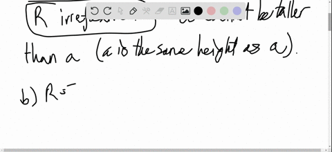 SOLVED:A relation R on the set A is irreflexive if for every a \in A,(a, a) \notin R . That is ...