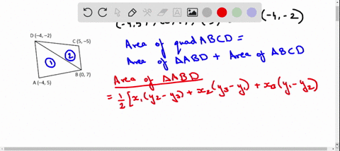 SOLVED:Draw a quadrilateral in the Cartesian plane, whose vertices are ...