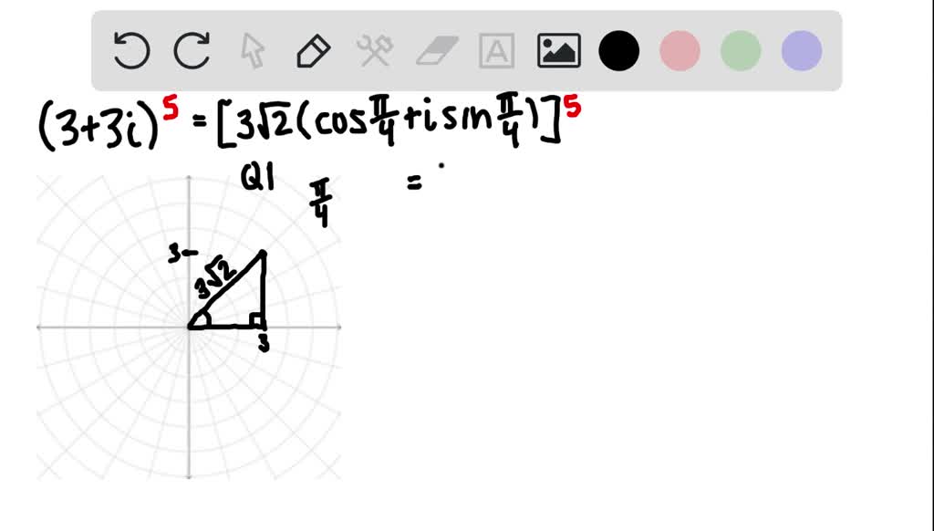 SOLVED:Exer. 1-12: Use De Moivre's theorem to change the given complex number to the form a+b i ...