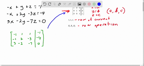SOLVED:Solve each system of equations using matrices (row operations). If the system has no ...