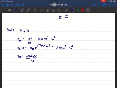 An npn BJT has emitter, base, and collector doping levels of 10^19 cm ...