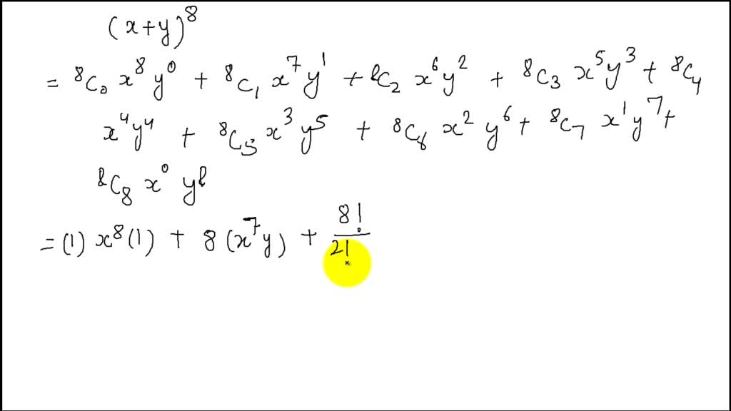 SOLVED Expand x y 8