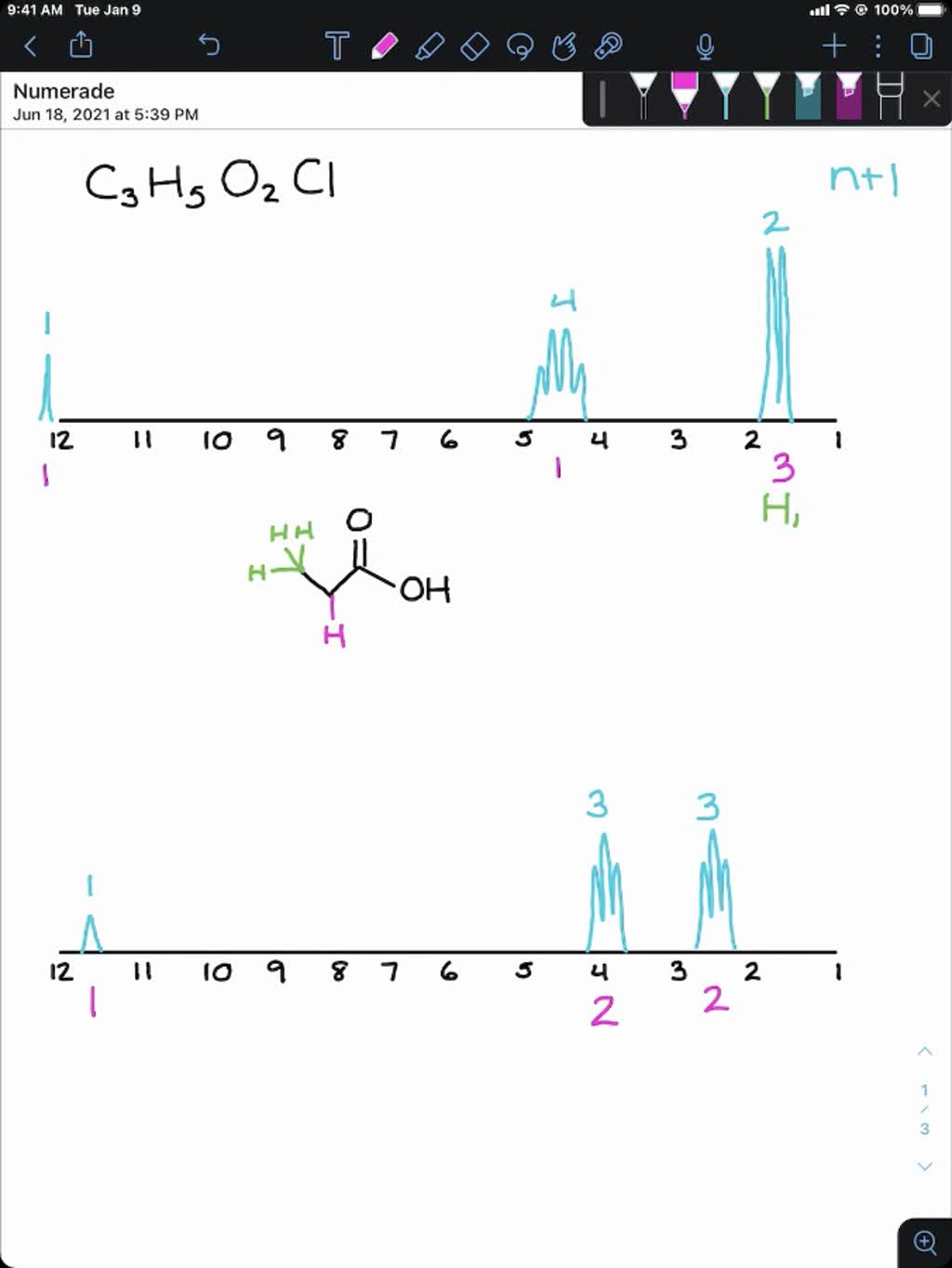 SOLVED:The ^1 H NMR spectra of two carboxylic acids with molecular ...