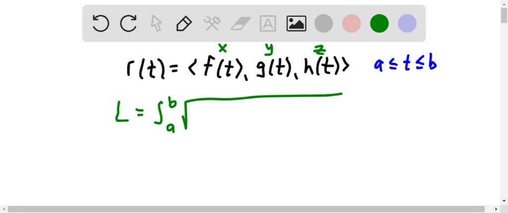 SOLVED:Explain how to find the length of the curve 𝐫(t)= f(t), g(t), h(t) , for a ≤t ≤b