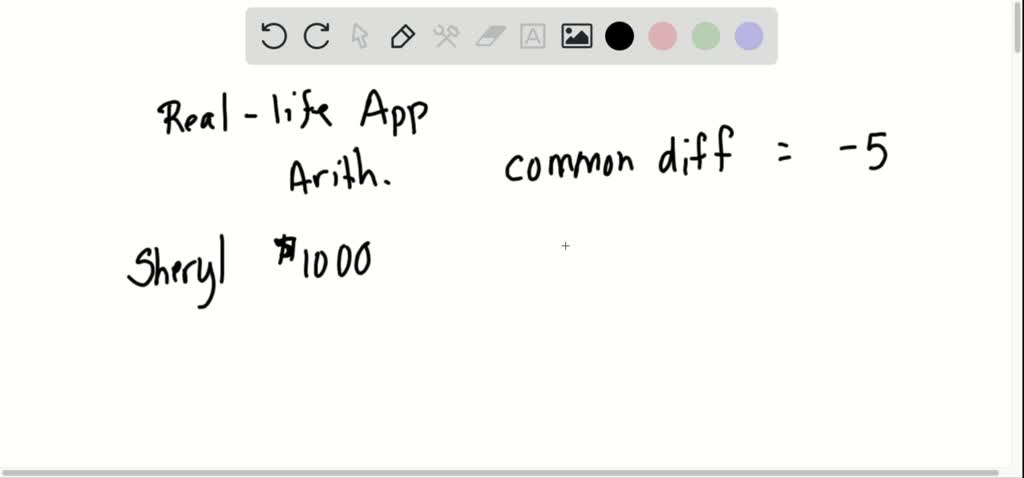 Write a real-life application that can be described by an arithmetic ...