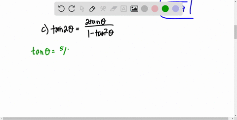 SOLVED:Use the given information about θto find the exact values of - sin(2 θ) - cos(2 θ) - tan ...
