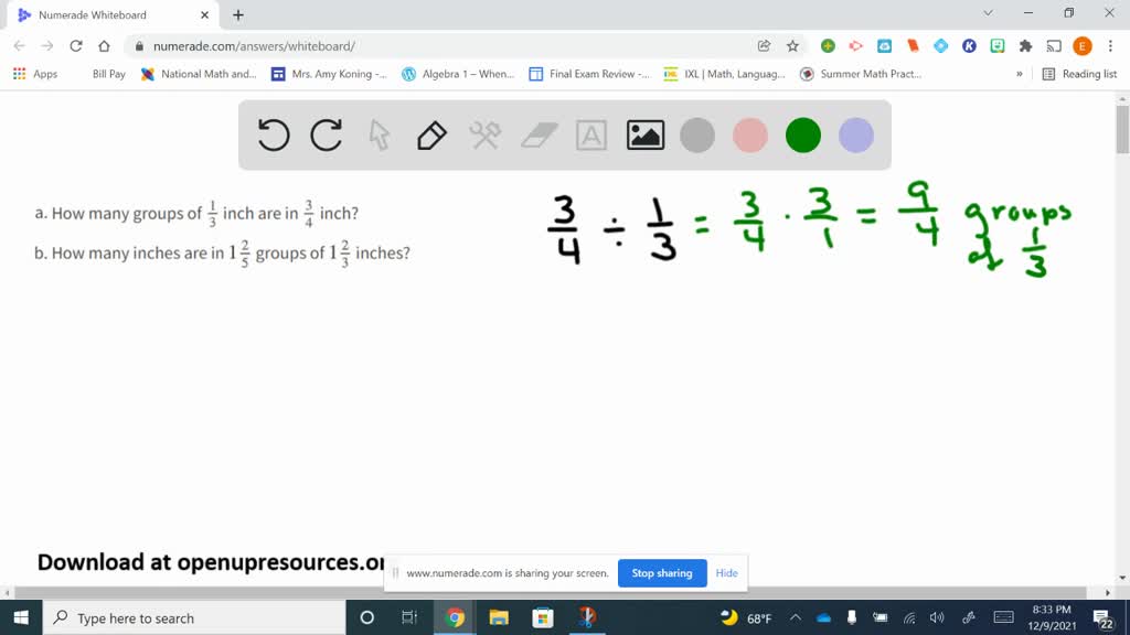 SOLVED a How Many Groups Of 1 3 Inch Are In 3 4 Inch B How SOLVED a How Many Groups Of 1 3 Inch Are In 3 4 Inch B How