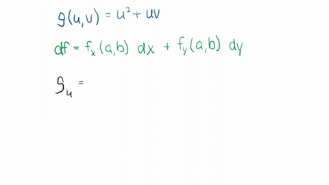 SOLVED:find the differential of the function. g(u, v)=u^2+u v