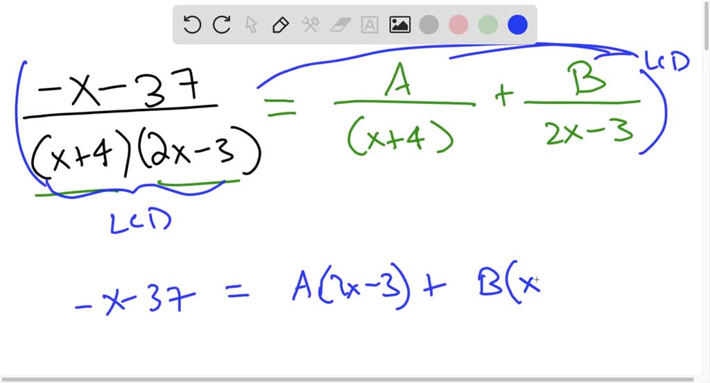 SOLVED:Set up the form for the partial fraction decomposition. Do not ...