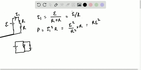SOLVED: Two circuits are constructed using identical, ideal batteries (emf=ℰ) and identical ...