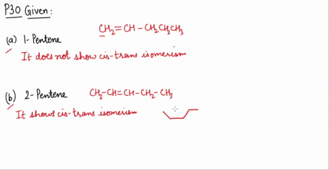 ⏩SOLVED:Which of these alkenes shows cis -trans isomerism? For each… | Numerade
