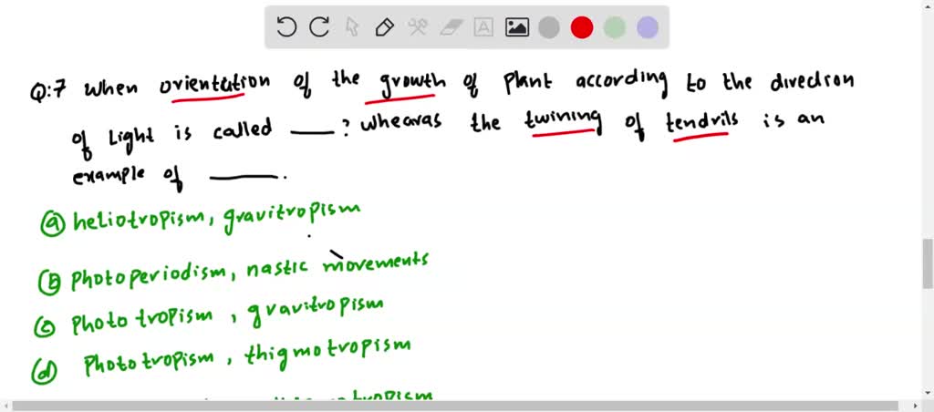 SOLVED:The orientation of the growth of a plant according to the ...