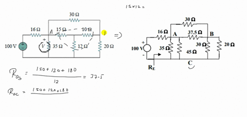 SOLVED:Determine V in the circuit of Fig. 2.114.