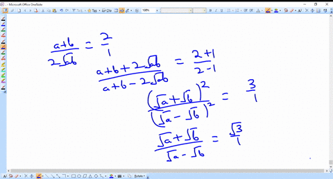 The arithmetic mean between two positive numbers a and b...