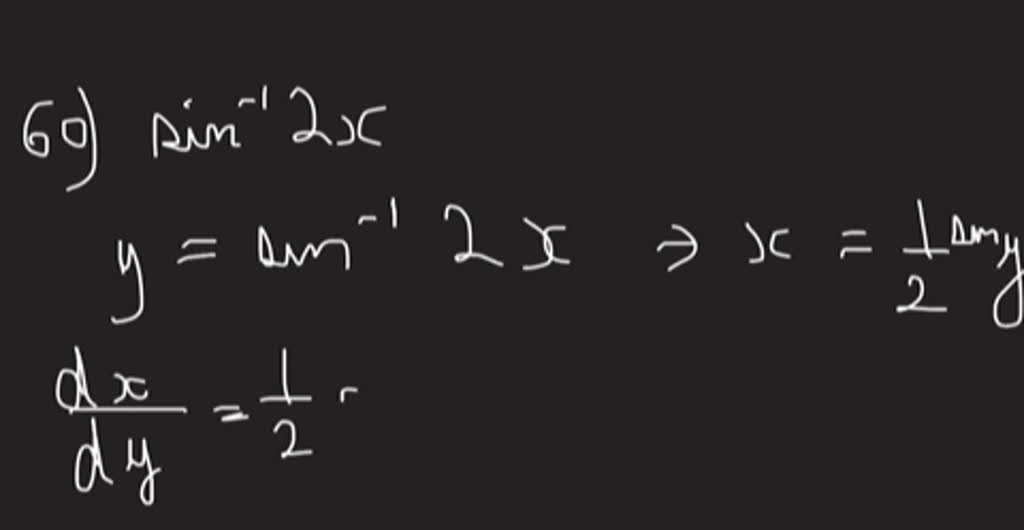 SOLVED Differentiate Sin 1 2 X