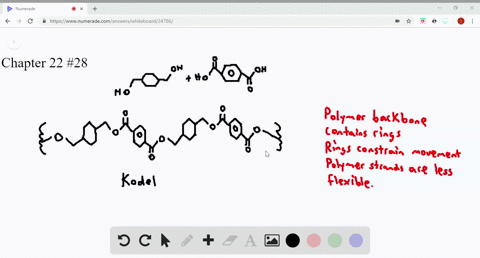 Draw the structure of Kodel, a polyester formed from 1,4...
