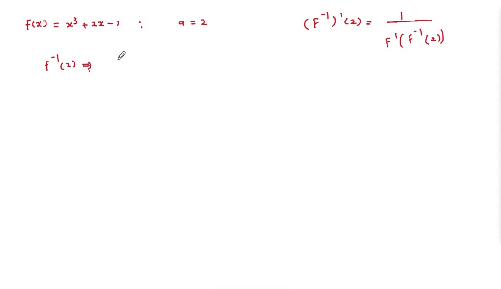SOLVED:In Exercises 71-80, verify that f has an inverse. Then use the function f and the given ...
