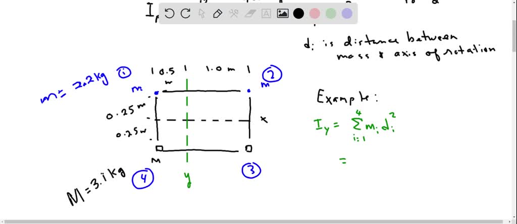 SOLVED:Calculate the moment of inertia of the array of point objects shown in Fig. 10-53 about ...