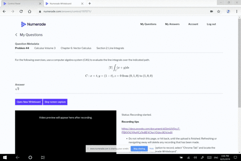 SOLVED:For the following exercises, use a computer algebra system (CAS) to evaluate the line ...