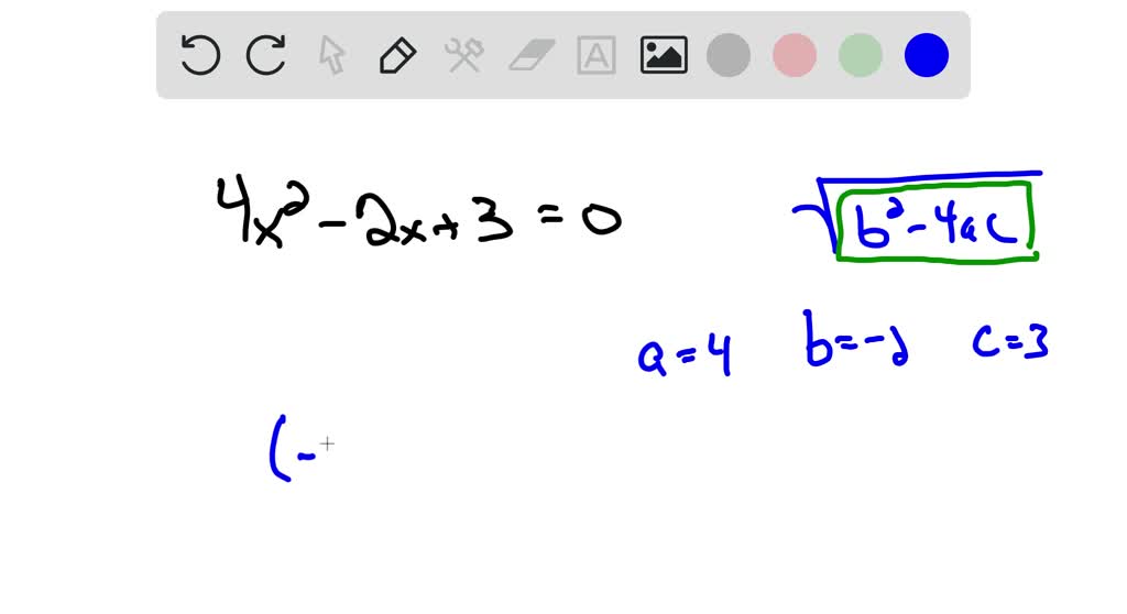 ⏩SOLVED:Compute the discriminant. Then determine the number and type ...