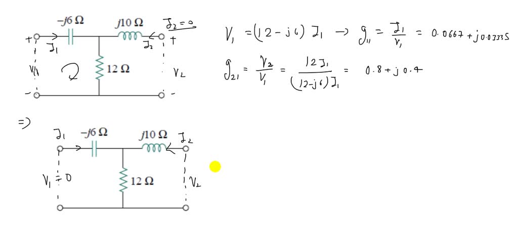a) Derive the equivalent circuit satisfied by the g-parameter equations ...
