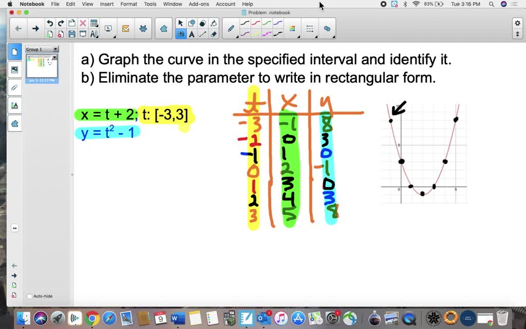 SOLVED:(a) graph the curves defined by the parametric equations using ...