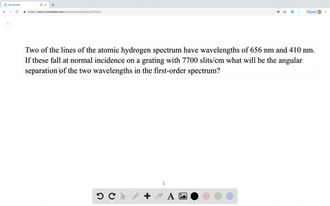 SOLVED:Two of the lines of the atomic hydrogen spectrum have ...