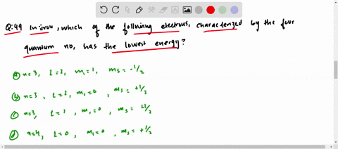 SOLVED:In iron, which of the following electrons, characterized by the ...