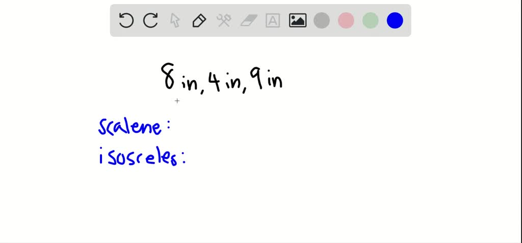 Identify each of the triangles 7 through 14 as scalene, isosceles ...