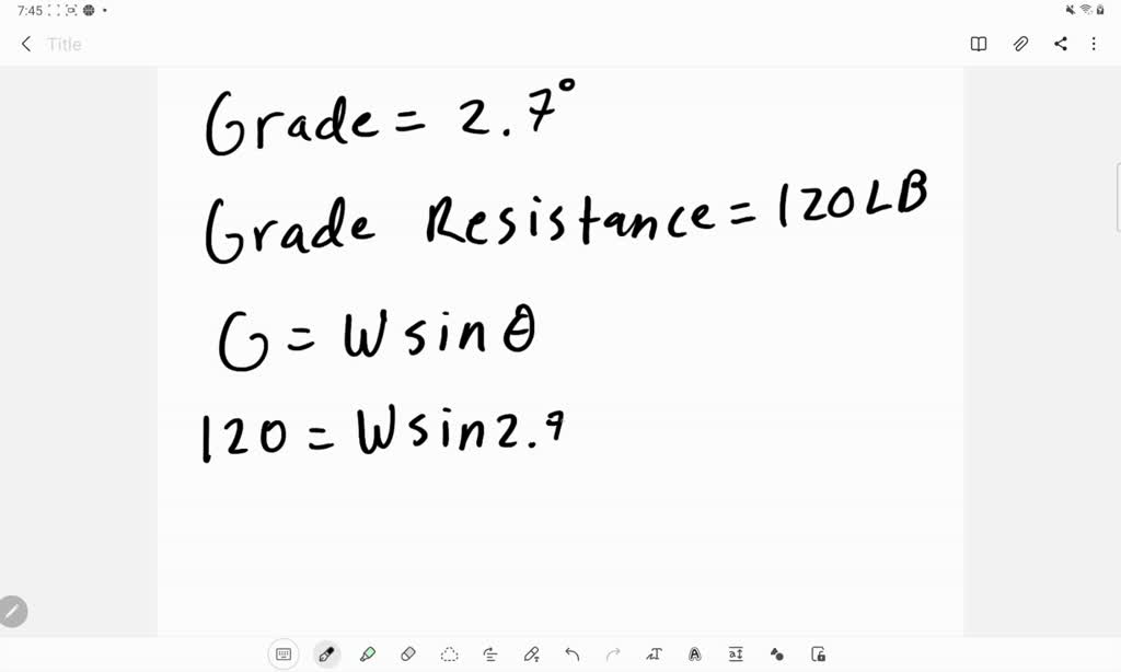SOLVED:A car traveling on a 2.7^∘ uphill grade has a grade resistance ...