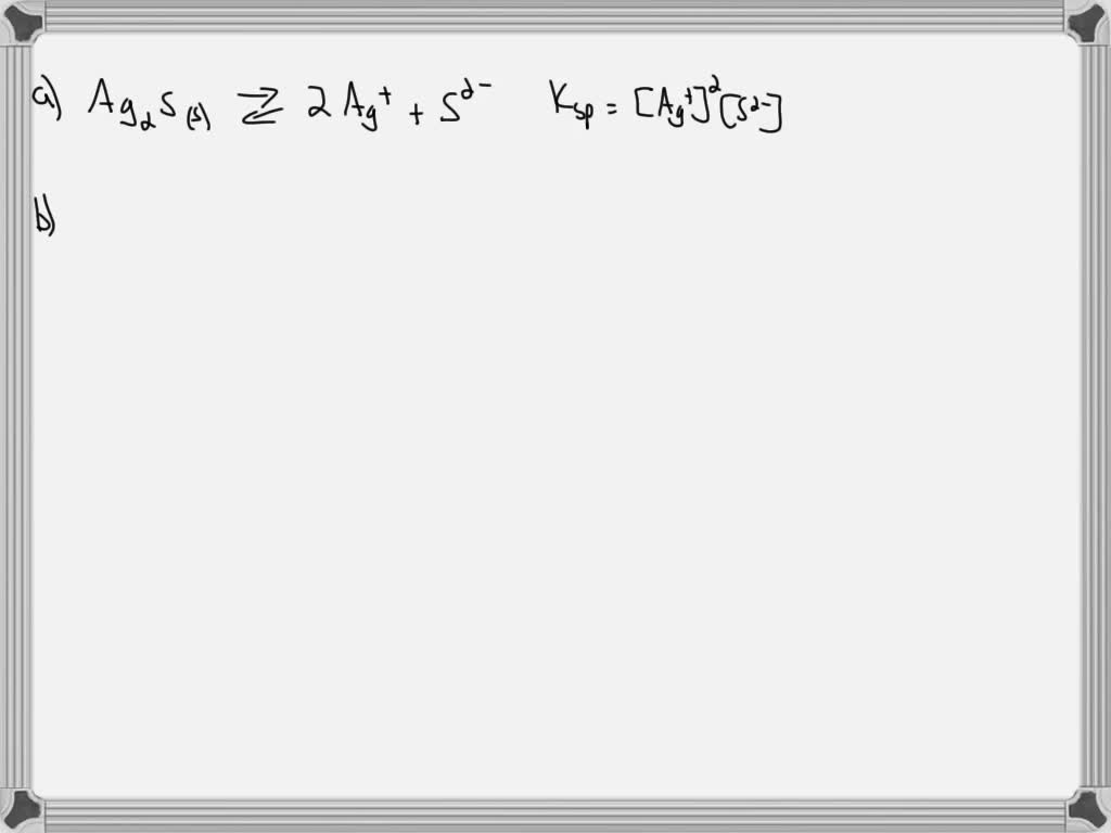 SOLVED:For each of the following slightly soluble ionic compounds ...