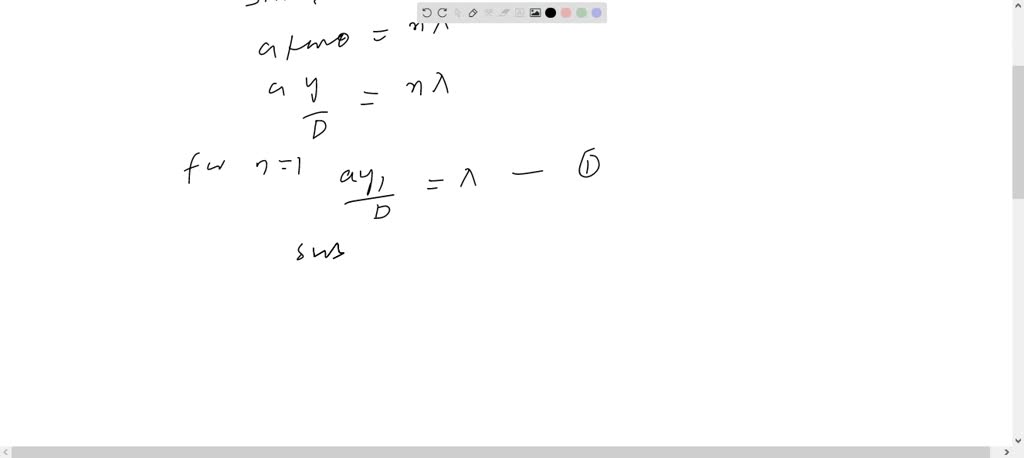 SOLVED:The distance between the first and sixth minima in the ...
