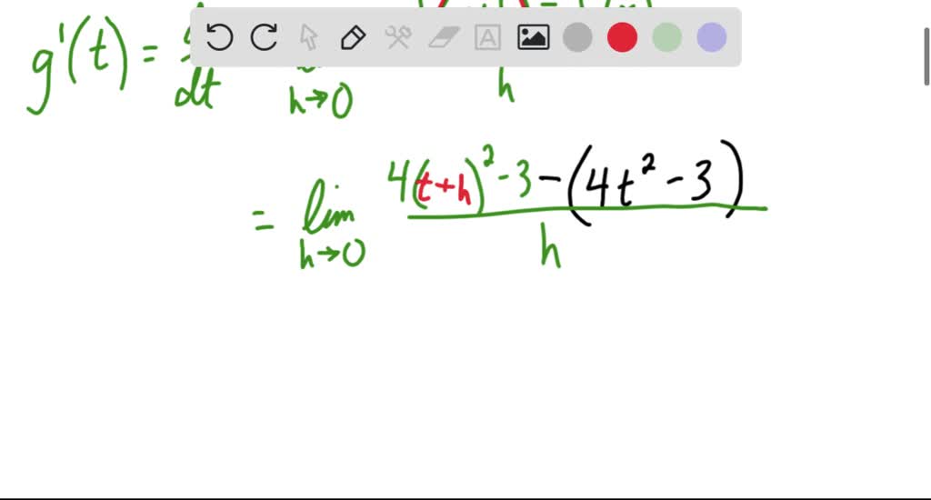 ⏩SOLVED:a. use the limit definition of the derivative (algebraic ...